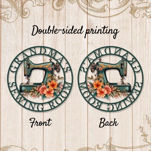 Custom Quilting Sign, Sewing Room Sign, Sewing Machine With Flower Sign ...