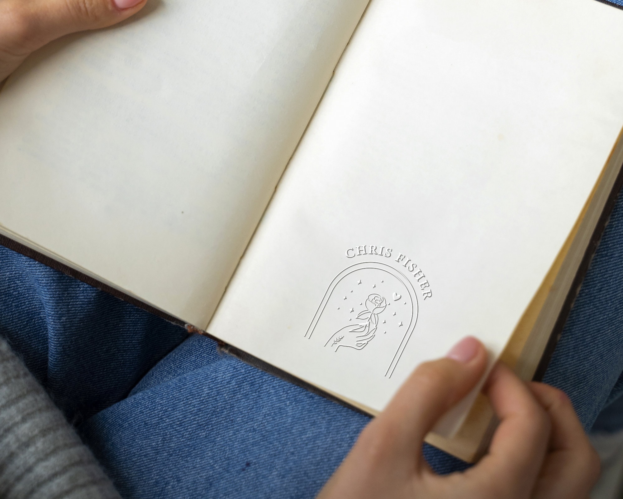 Custom From the Library of Book Stamp/personalized Book Embosser ...