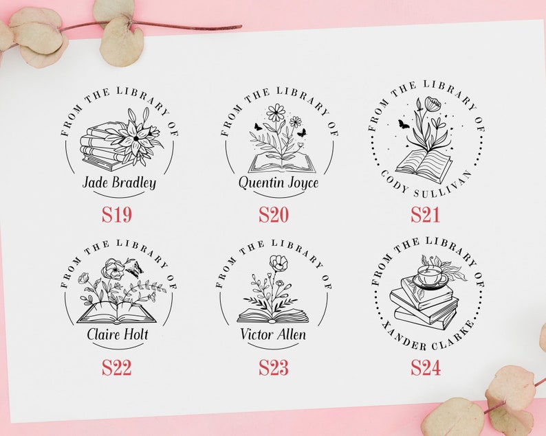 Custom Book Embosser Stamp, 'from the Library Of', Personalized Gift - Etsy