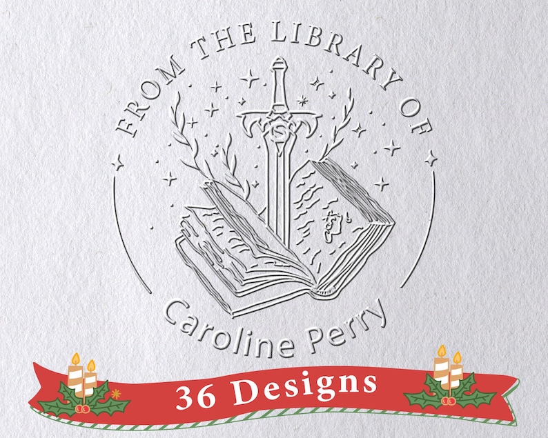 Personalized Book Embosser, Custom Library Stamp, Self Inking - Etsy