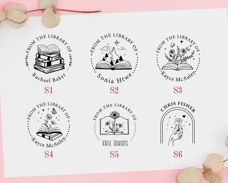 Custom Book Embosser Stamp, 'from the Library Of', Personalized Gift - Etsy