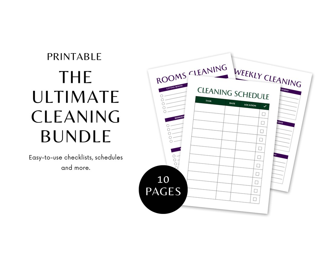 Cleaning Schedule Printable | Cleaning Checklist Printable | Templates ...