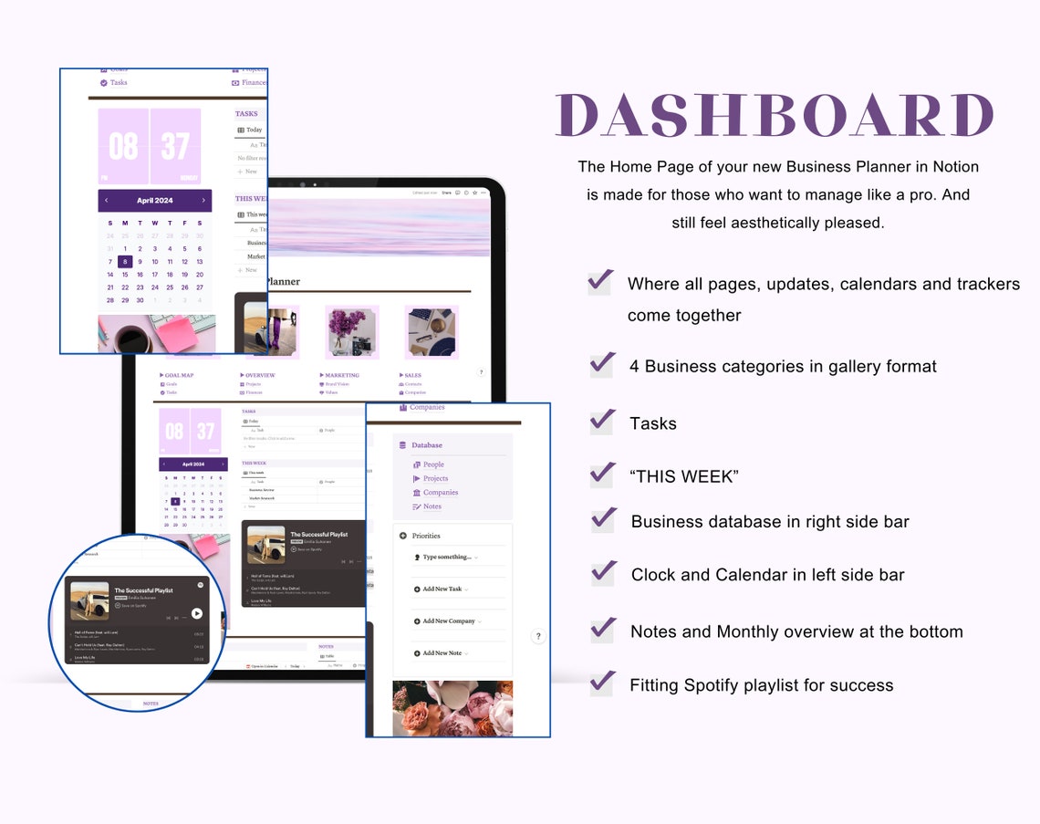 Notion Business Planner Template, Notion Small Business Planner ...