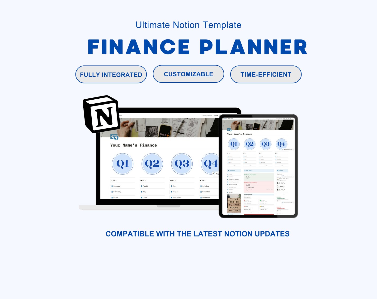 Notion Finance Planner Template, Ultimate Notion Income and Expense ...