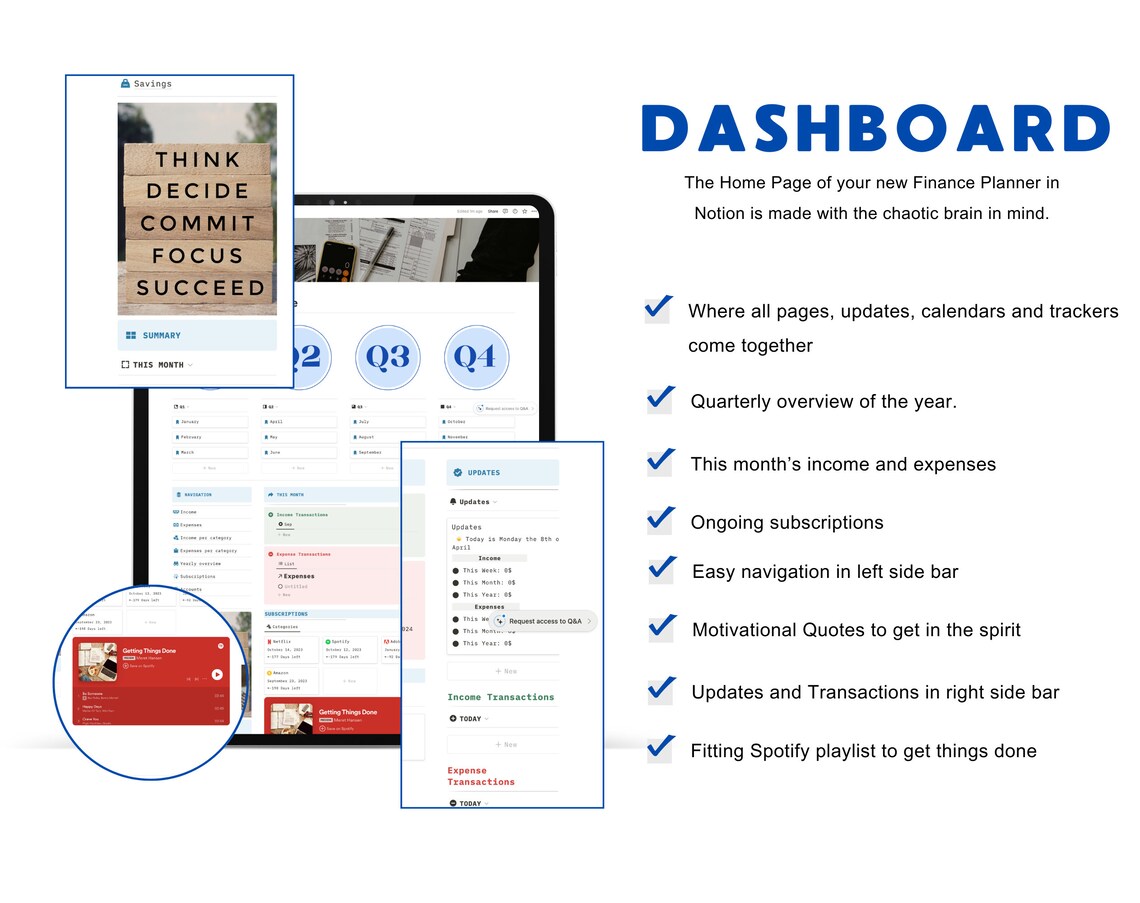 Notion Finance Planner Template, Ultimate Notion Income and Expense ...