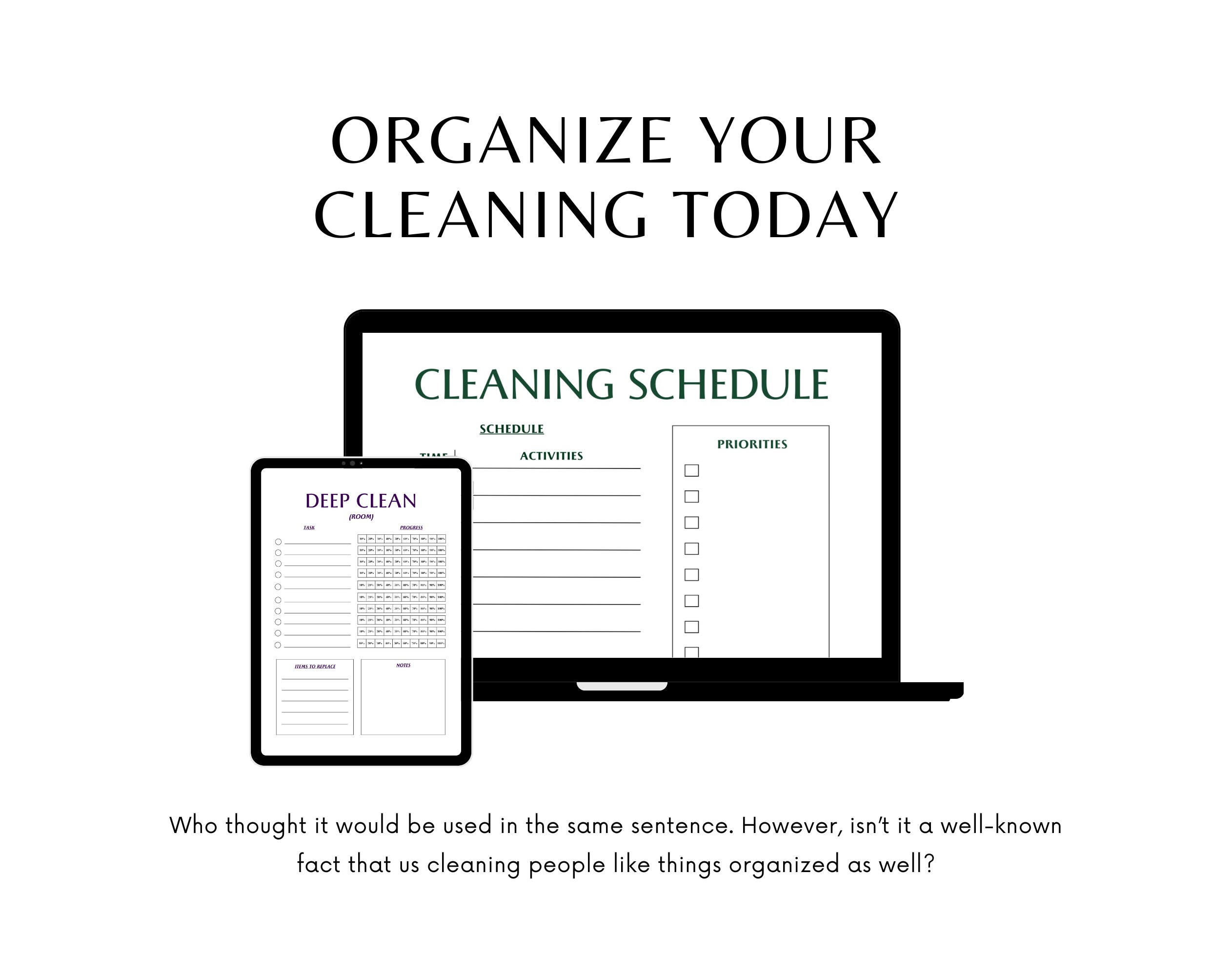 Cleaning Schedule Printable | Cleaning Checklist Printable | Templates ...
