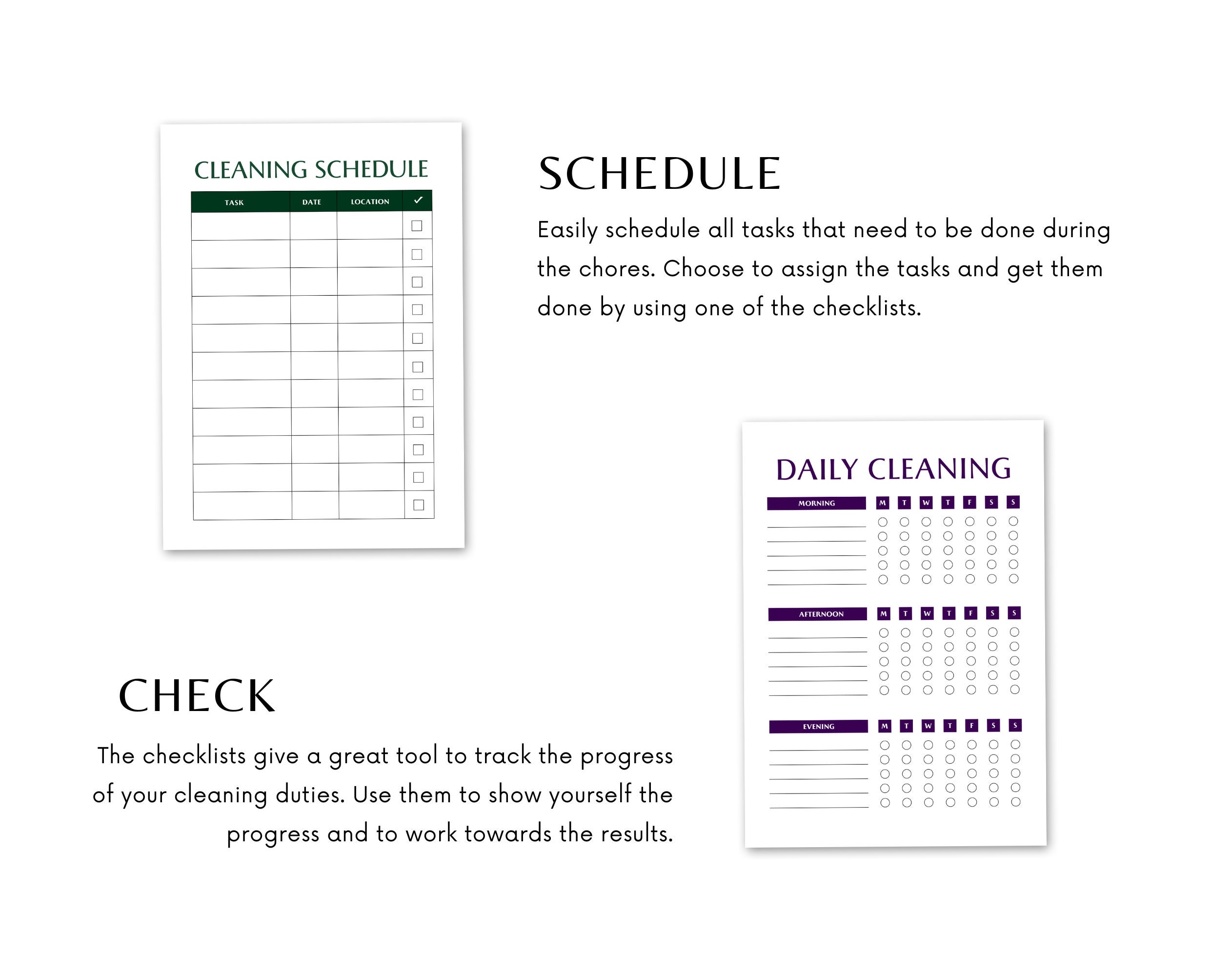 Cleaning Schedule Printable | Cleaning Checklist Printable | Templates ...