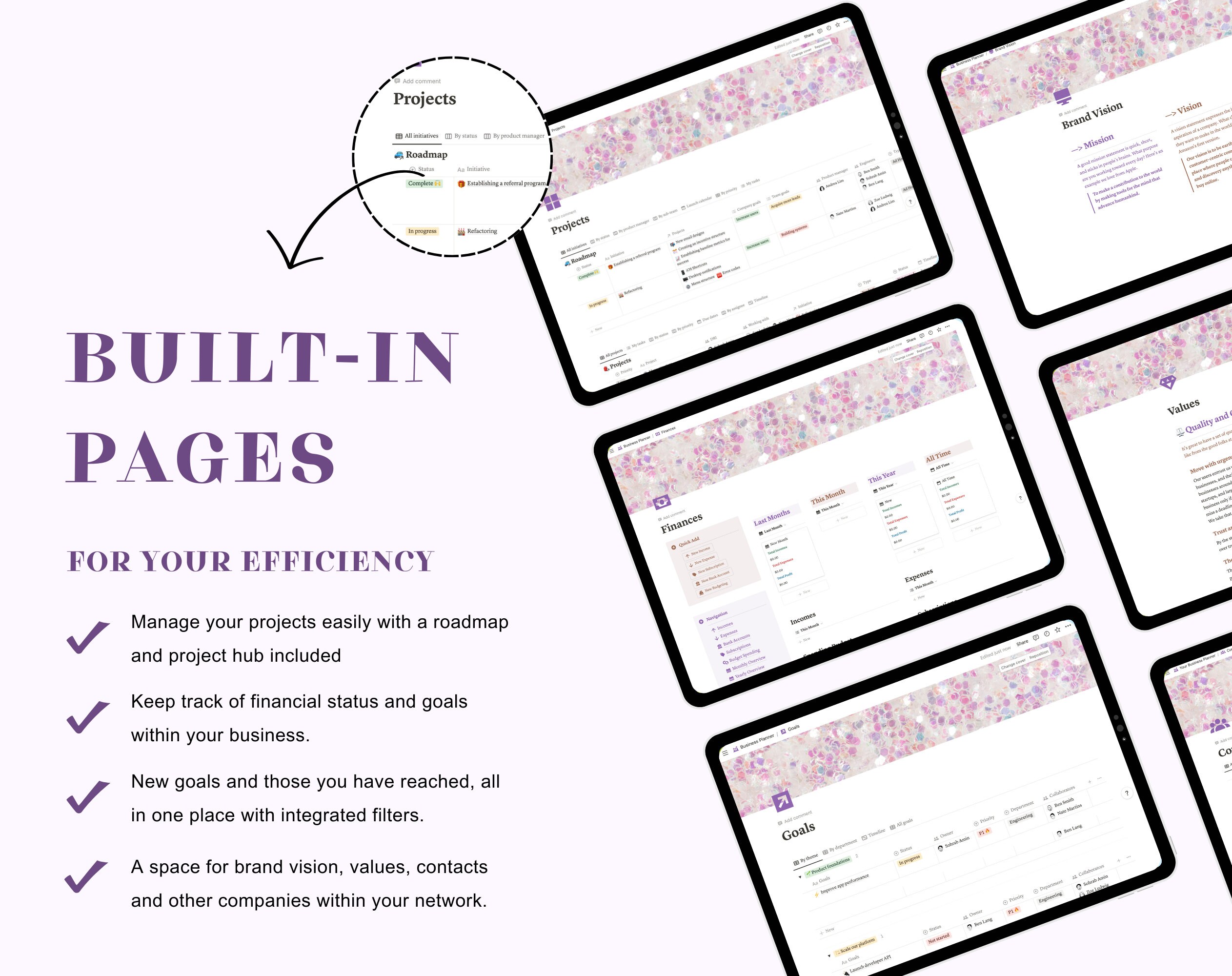 Notion Business Planner Template, Notion Small Business Planner ...