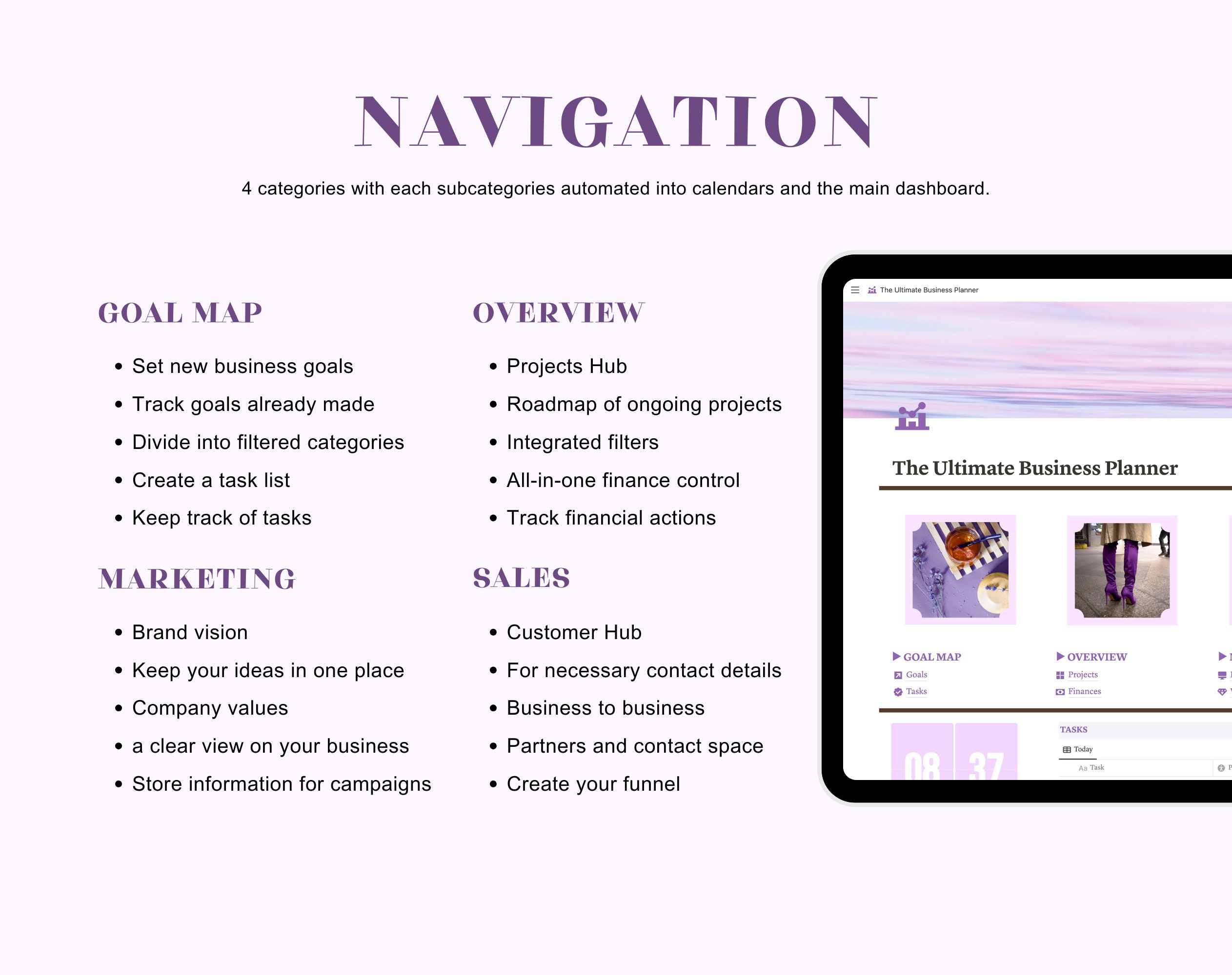 Notion Business Planner Template, Notion Small Business Planner ...