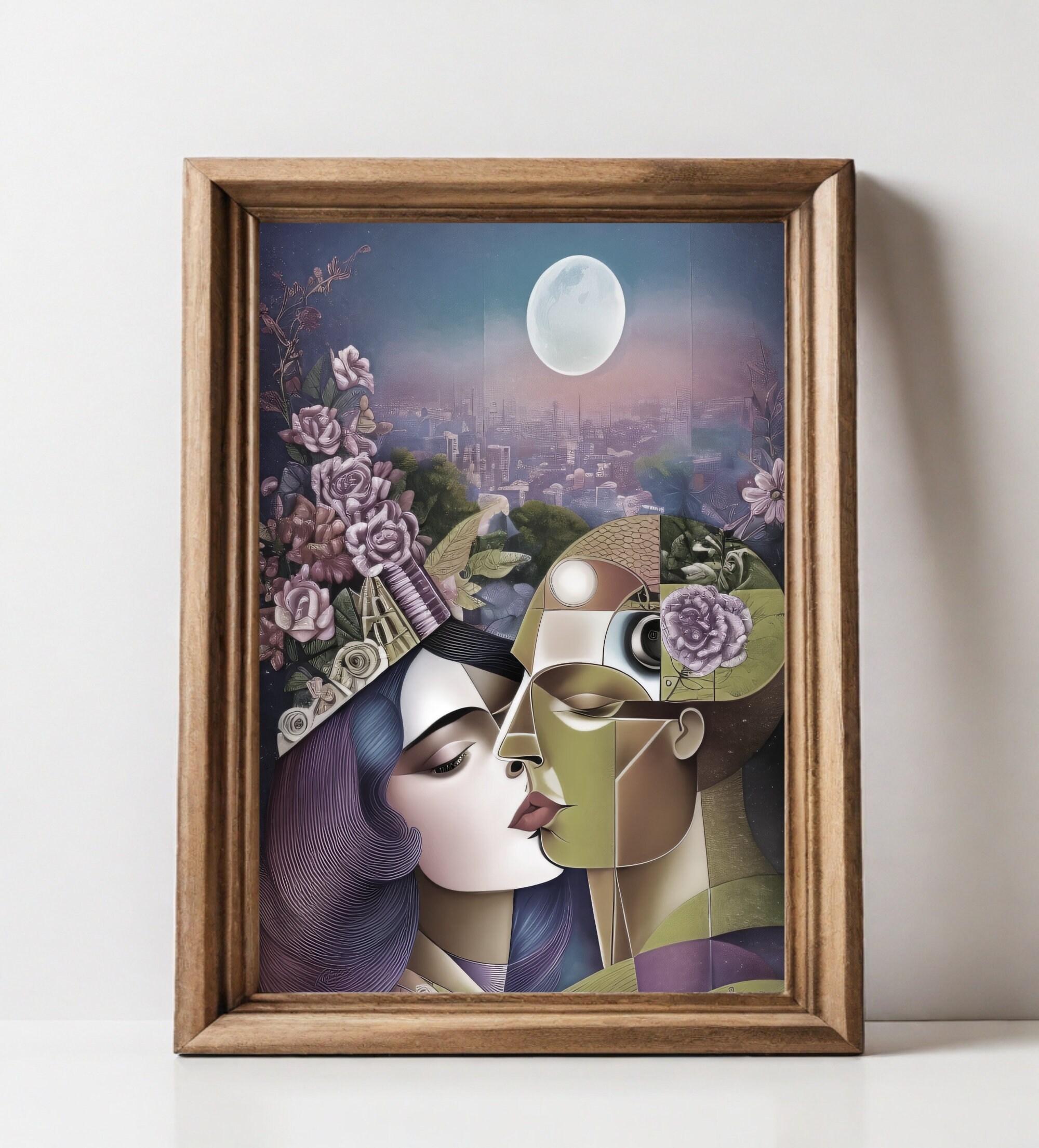Cubism Meet Cyberpunk, Gaming Room Decoration, Digital Portrait Art ...