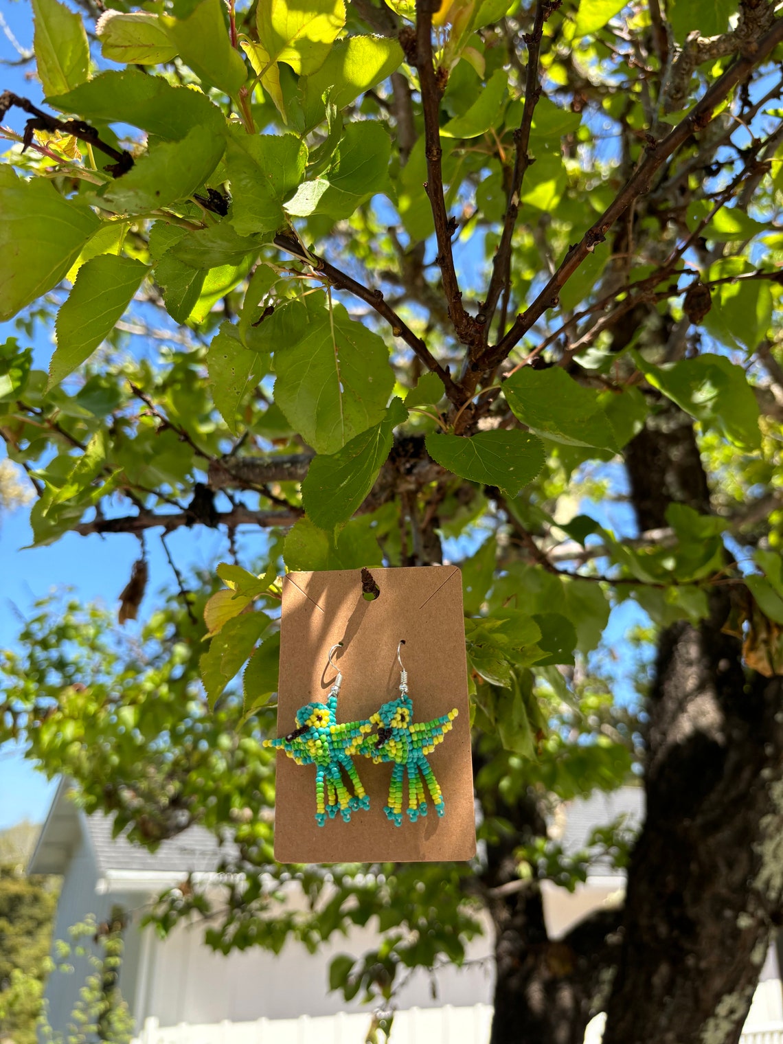 Colibrí // Hummingbird // Wixarika Beaded Earring - Etsy