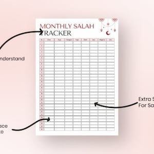2025 Salah Monthly Tracker Printable Planner PDF A4 A5 Journal Muslim ...