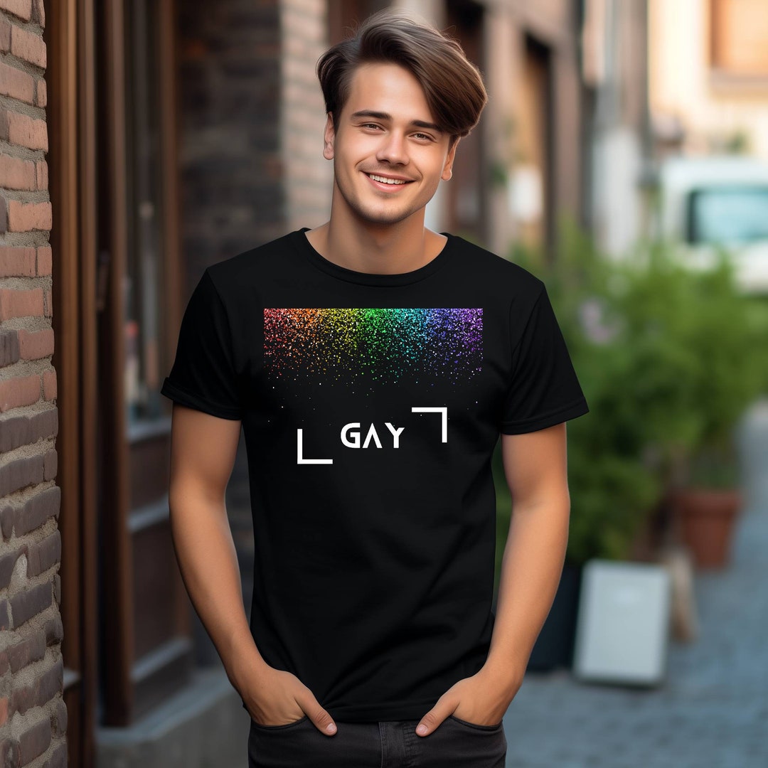 Gay T Shirt, Gay Sparkles, Mens Cotton Tee, Gifts for Gay Men, Pride ...