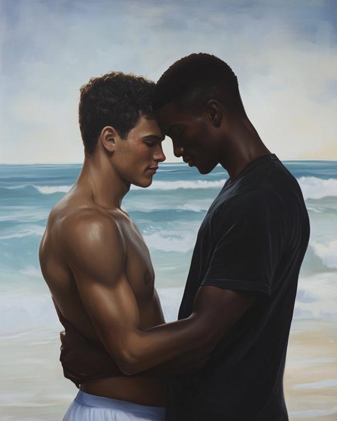 Gay Art, Gay Love, Digital Wall Art, Gay Lovers, Gay Wall Art, Great ...