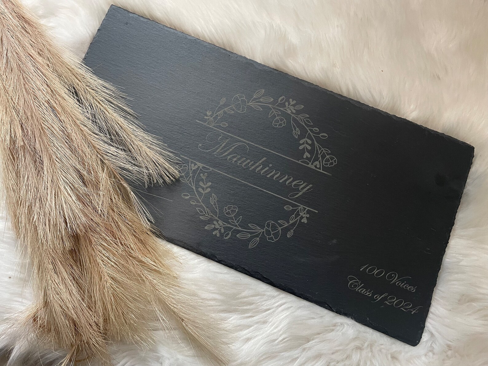 Customized Slate Serving Tray for Teachers. Engraved Cheese Board for ...