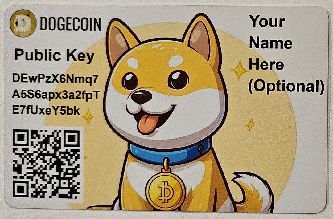 2 Pack duplicate for Backup Dogecoin DOGE Cold Storage Wallet, Crypto ...