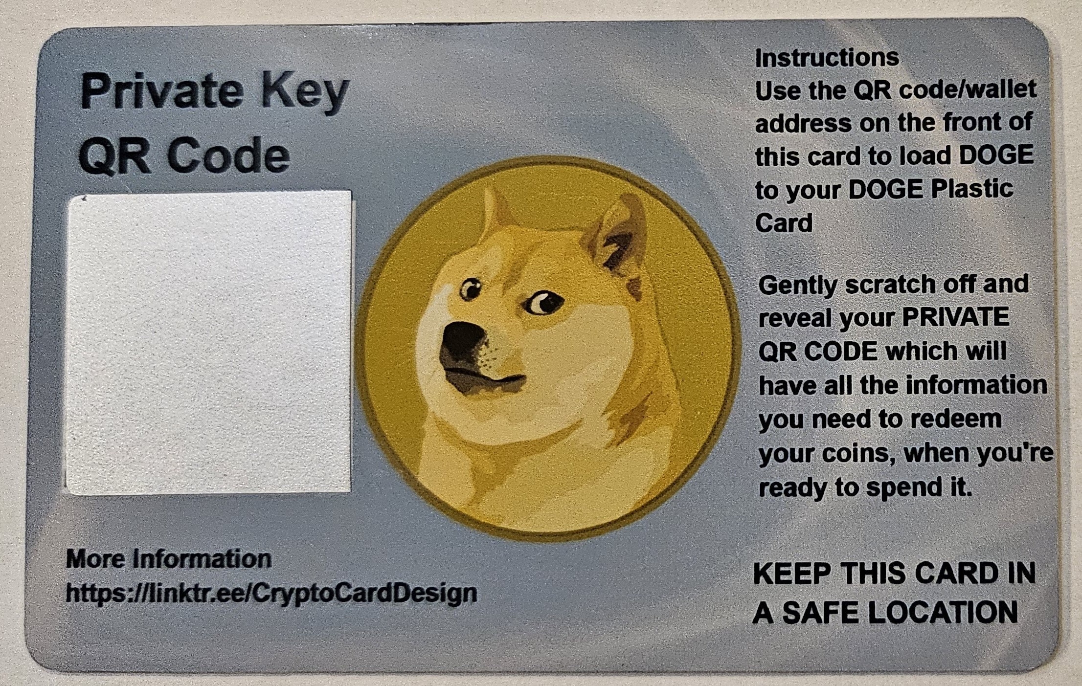2 Pack duplicate for Backup Dogecoin DOGE Cold Storage Wallet, Crypto ...