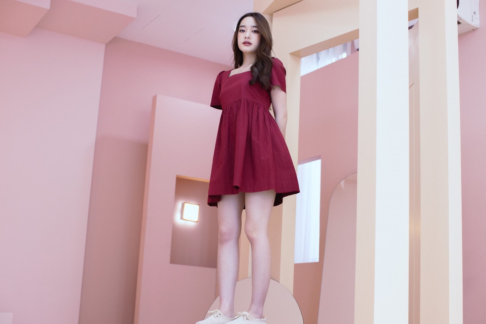 Lady Dress. Red-wine Mini Dress. - Etsy