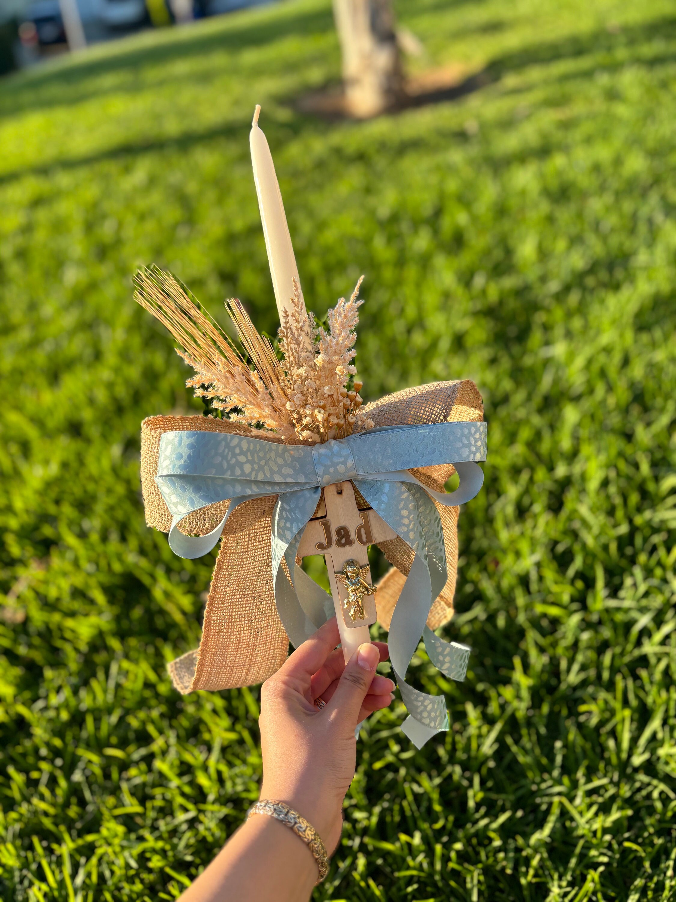 Palm Sunday Candle, Easter Candle, Custom Baptism, Personalized Candle ...