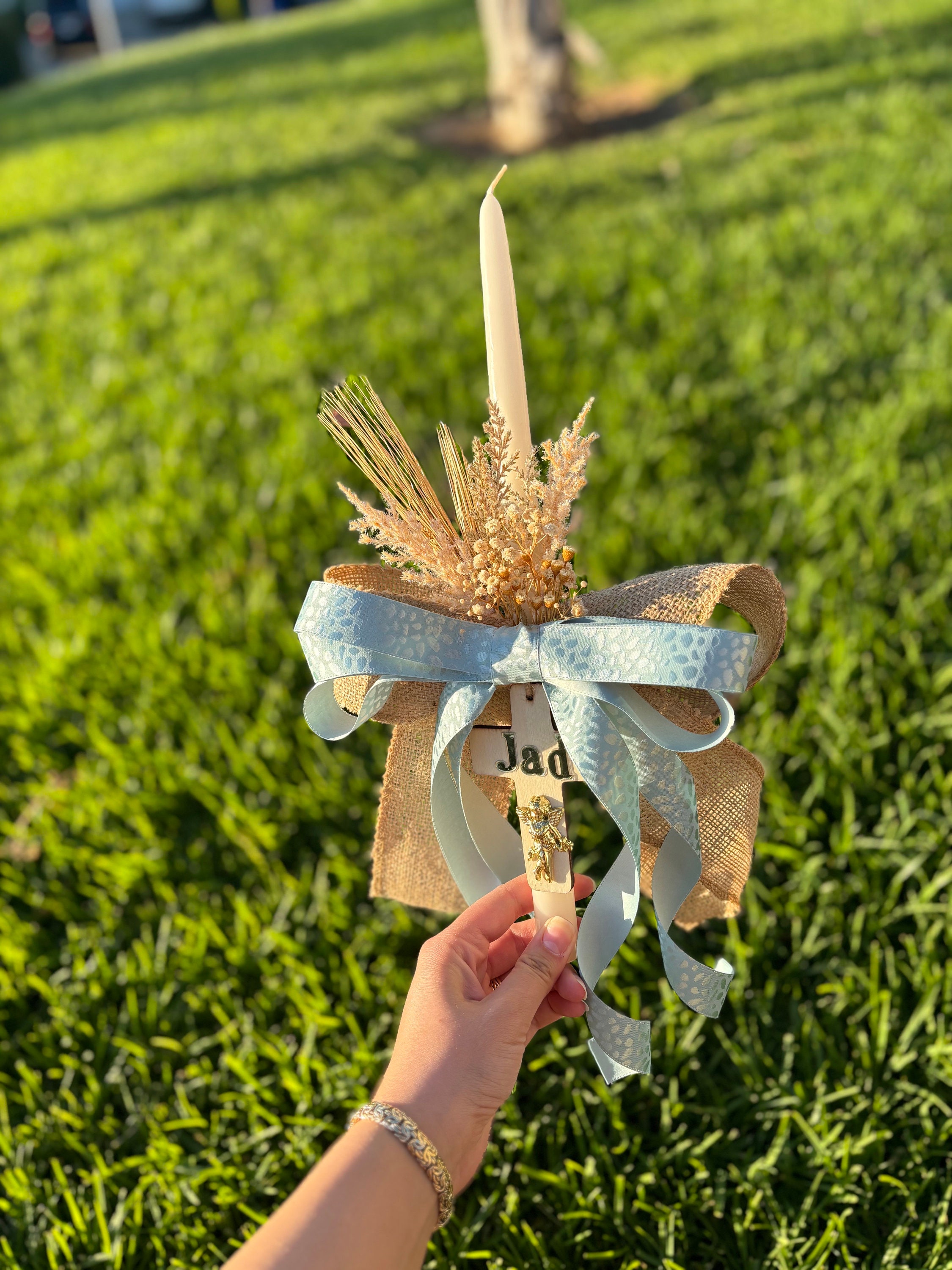 Palm Sunday Candle, Easter Candle, Custom Baptism, Personalized Candle ...