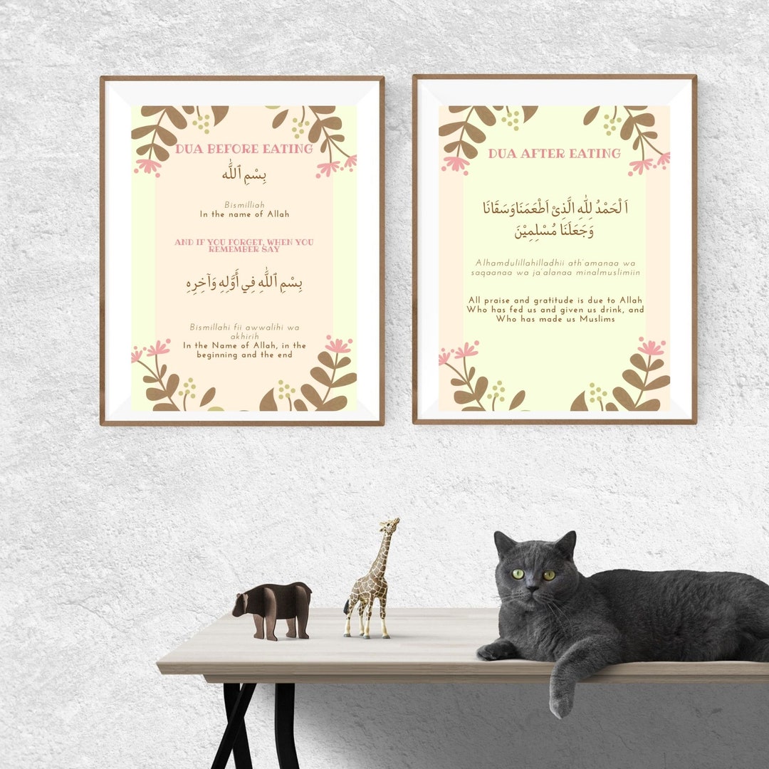 Dua Before Eating Dua After Eating Kitchen Decor - Digital Download - Etsy