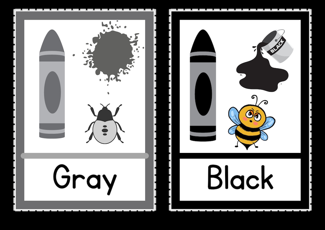 Digital Colors Flashcard Digital Printable Montessori Cards Homes ...