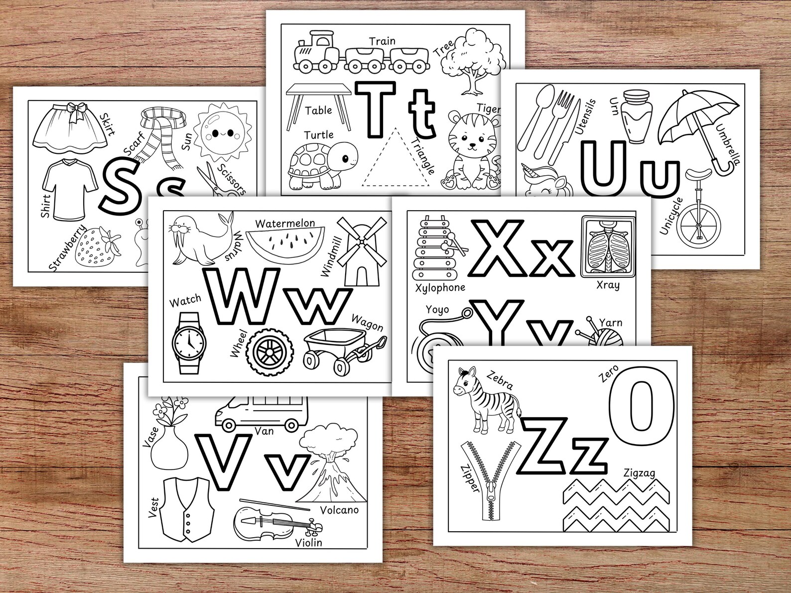 Alphabet Coloring Pages, Homeschool Printable, Preschool Activity, Kids ...
