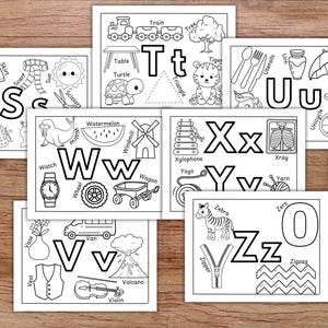 Alphabet Coloring Pages, Homeschool Printable, Preschool Activity, Kids ...