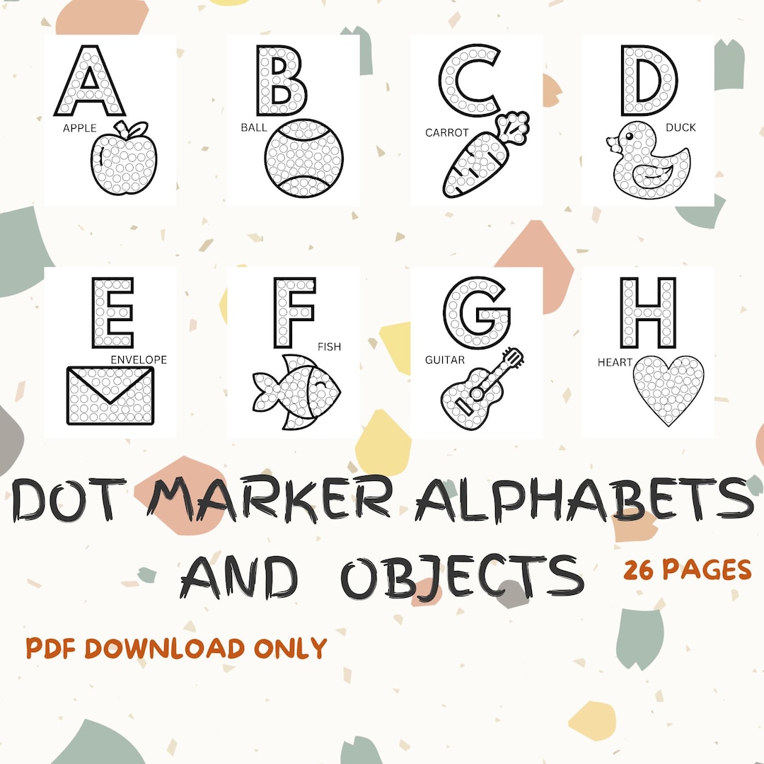 Dot Marker Printable, Dot Marker Alphabets, Dot Marker Letters, Do a ...