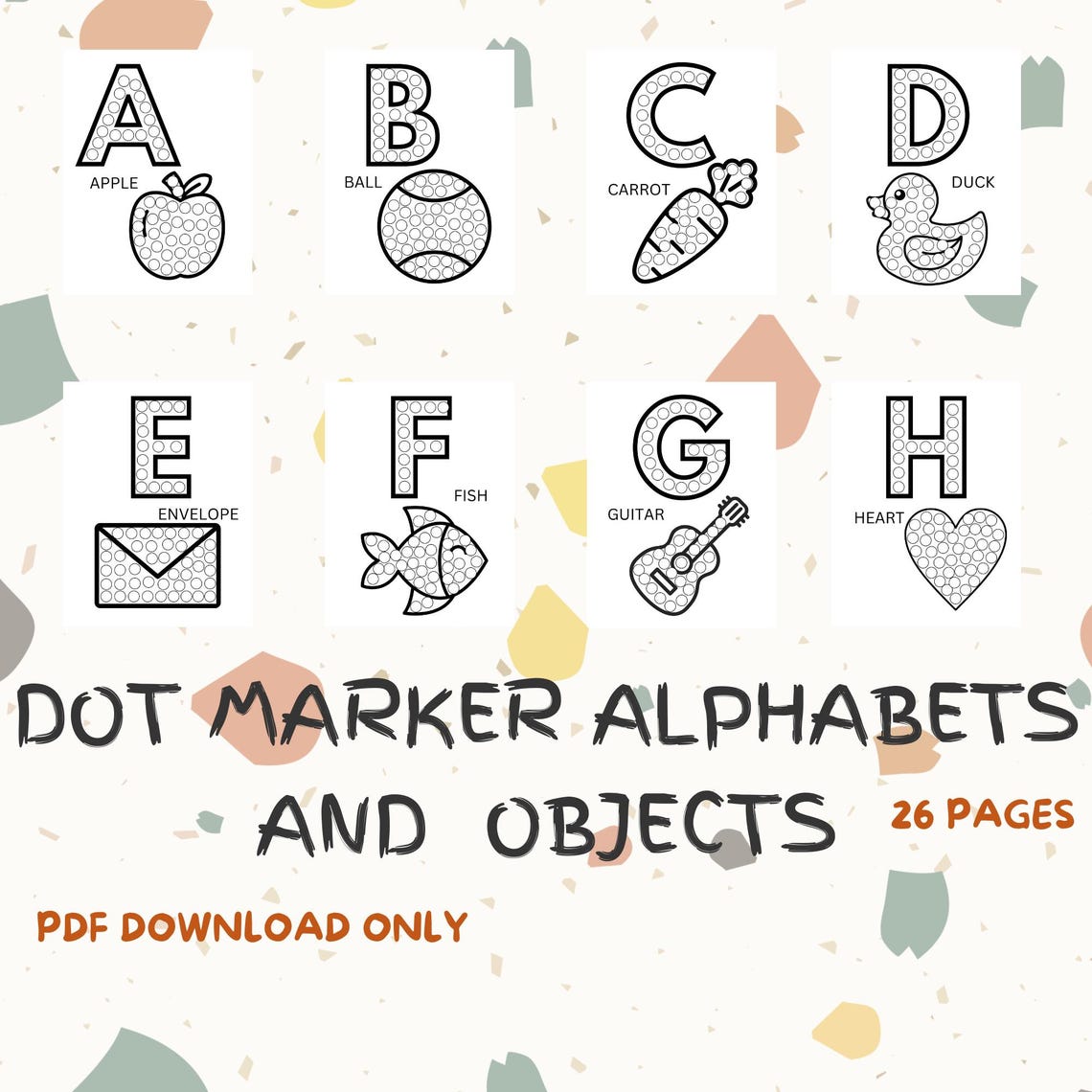 Dot Marker Printable, Dot Marker Alphabets, Dot Marker Letters, Do a ...