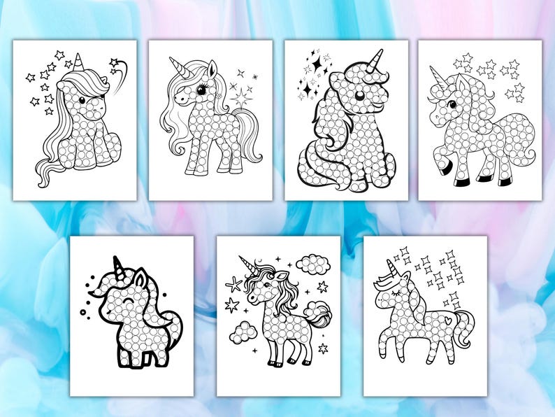 Dot Marker Printable, Dot Marker Unicorn, Do a Dot Activity, Homeschool ...