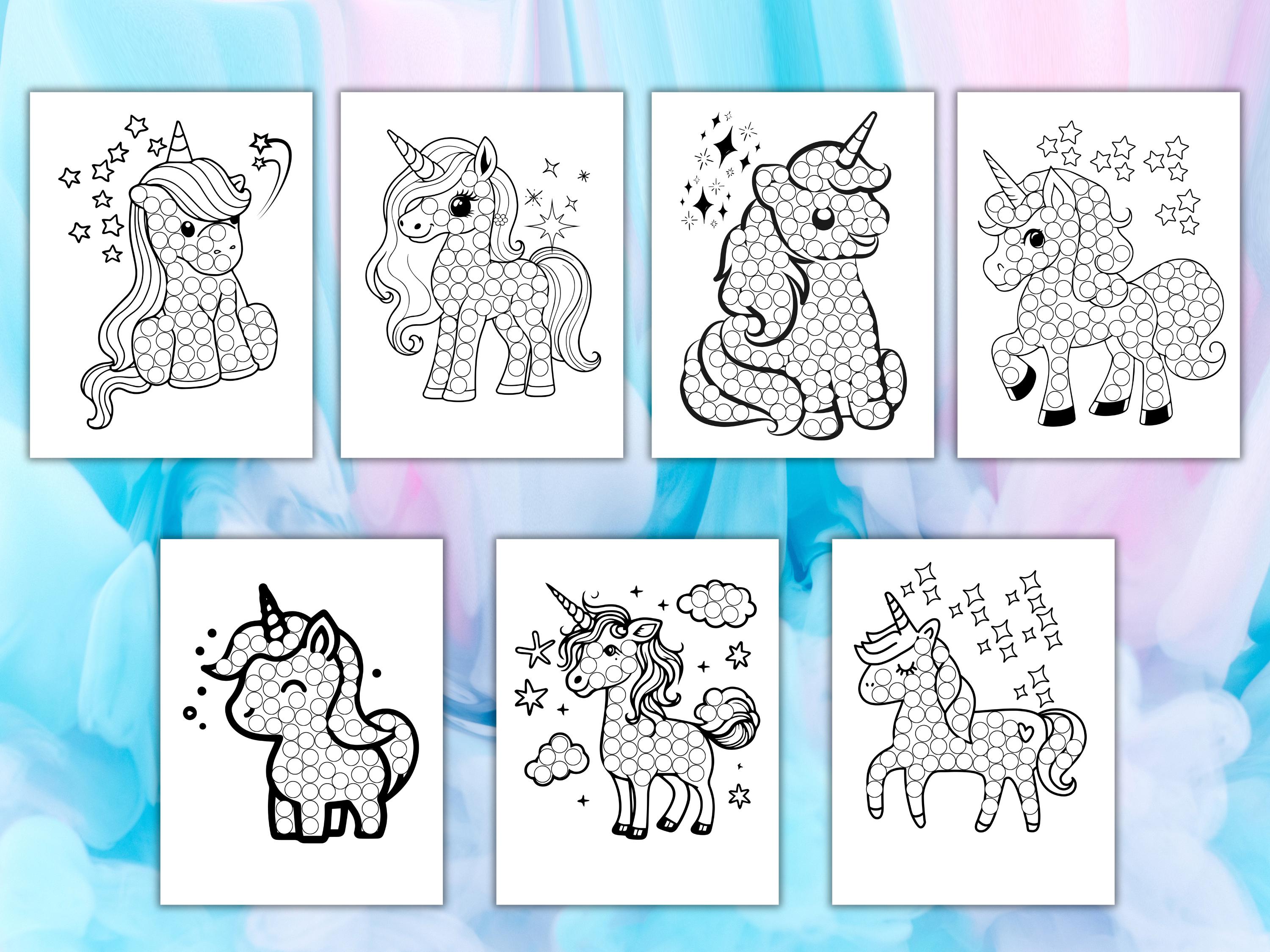 Dot Marker Printable, Dot Marker Unicorn, Do a Dot Activity, Homeschool ...