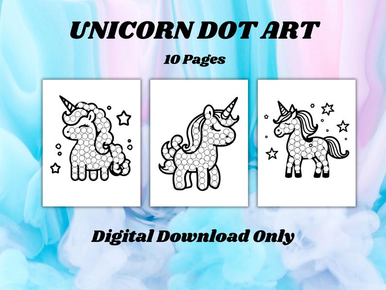 Dot Marker Printable, Dot Marker Unicorn, Do a Dot Activity, Homeschool ...