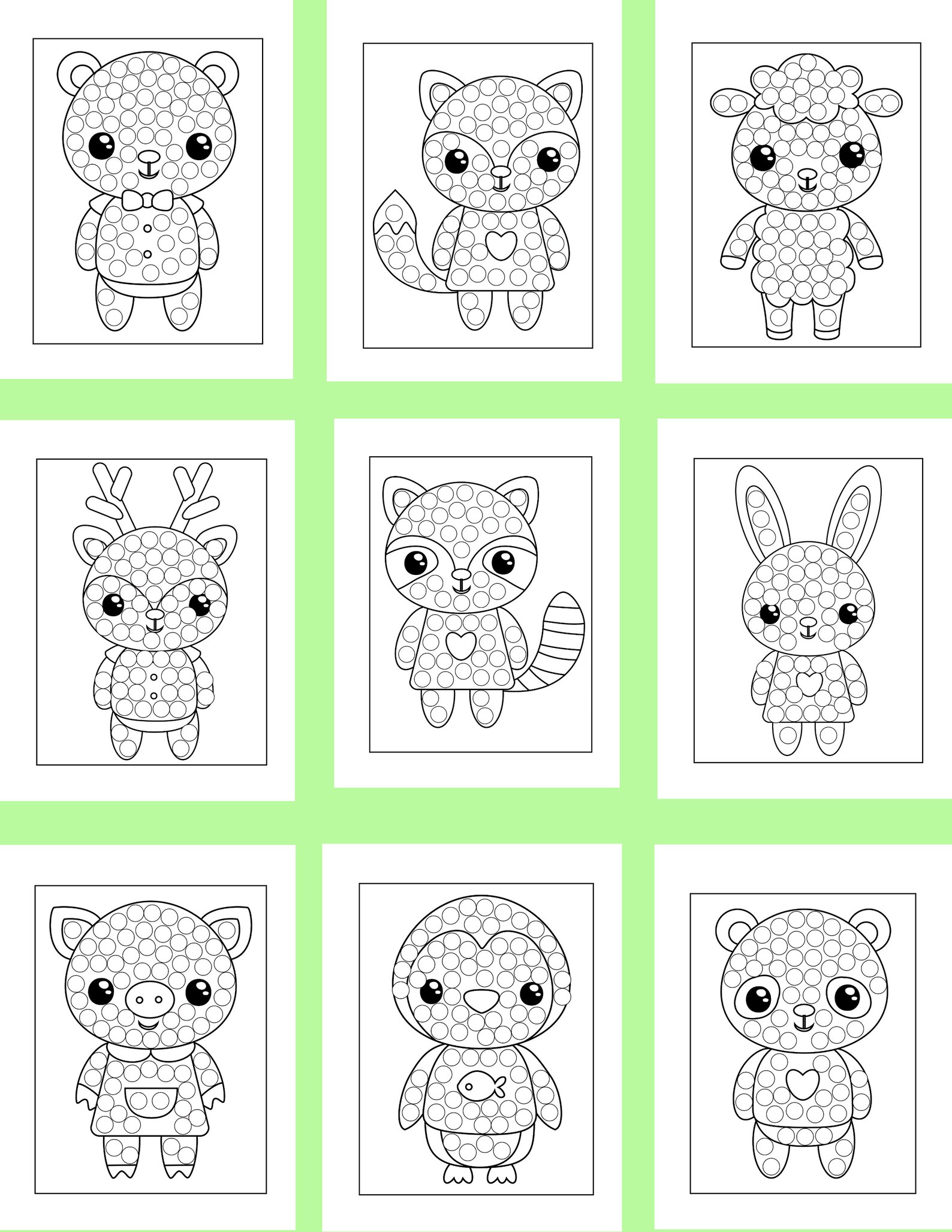 Dot Marker Printable, Dot Marker Animals, Do a Dot Activity, Homeschool ...