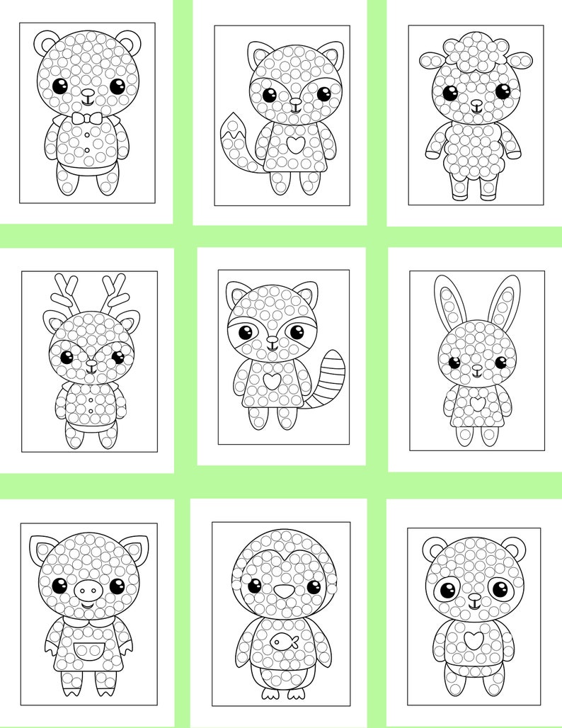 Dot Marker Printable, Dot Marker Animals, Do a Dot Activity, Homeschool ...