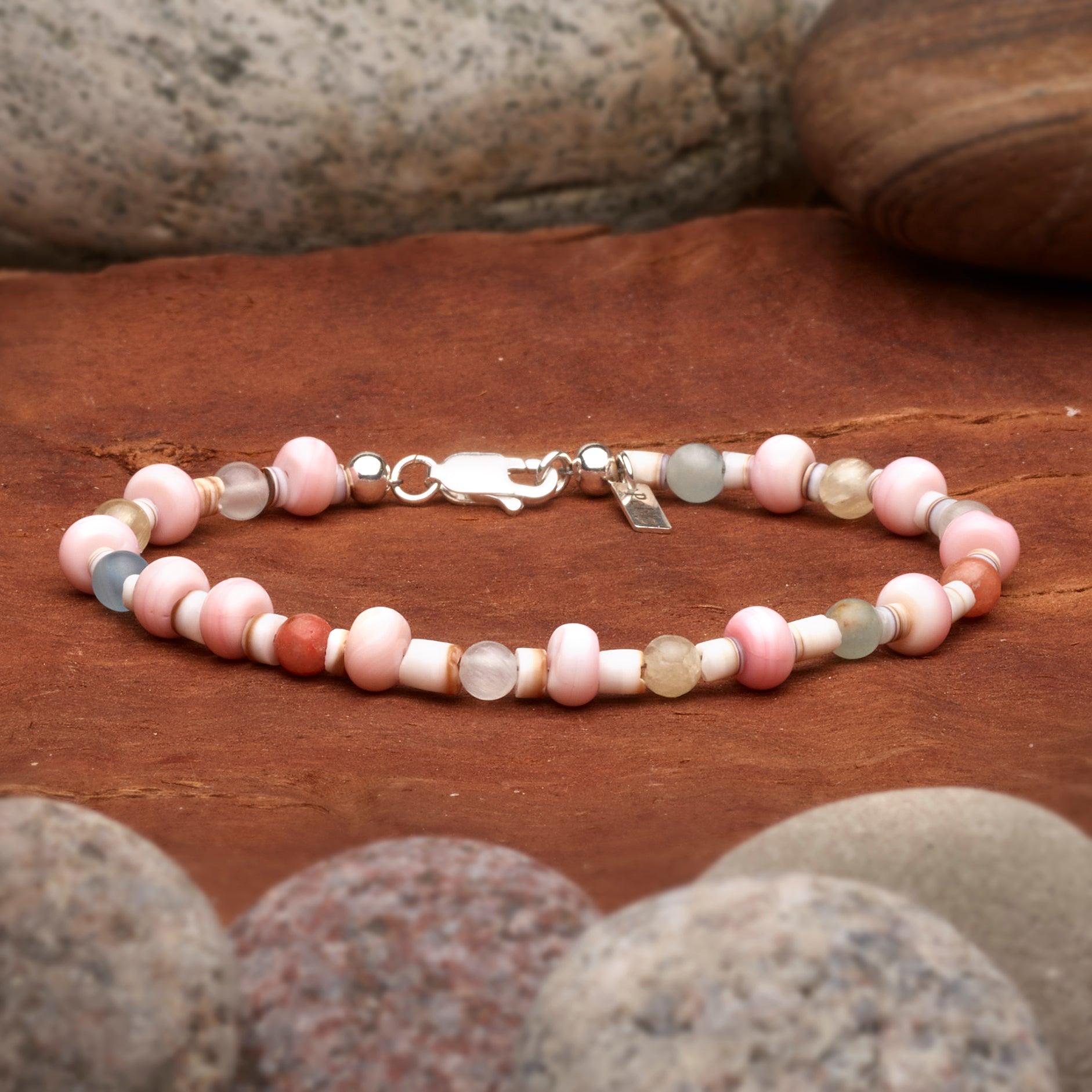 Outer Banks OBX Handmade Stone Simple Lines Bracelet - Small - Etsy