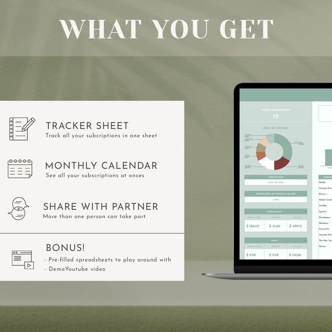 Monthly Subscription Tracker Google Sheets Membership Management ...