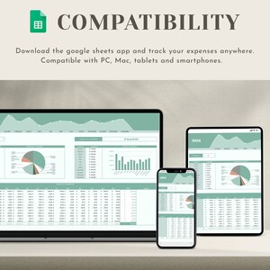 Yearly Expense Tracker Google Sheets Template Budget Expenses ...