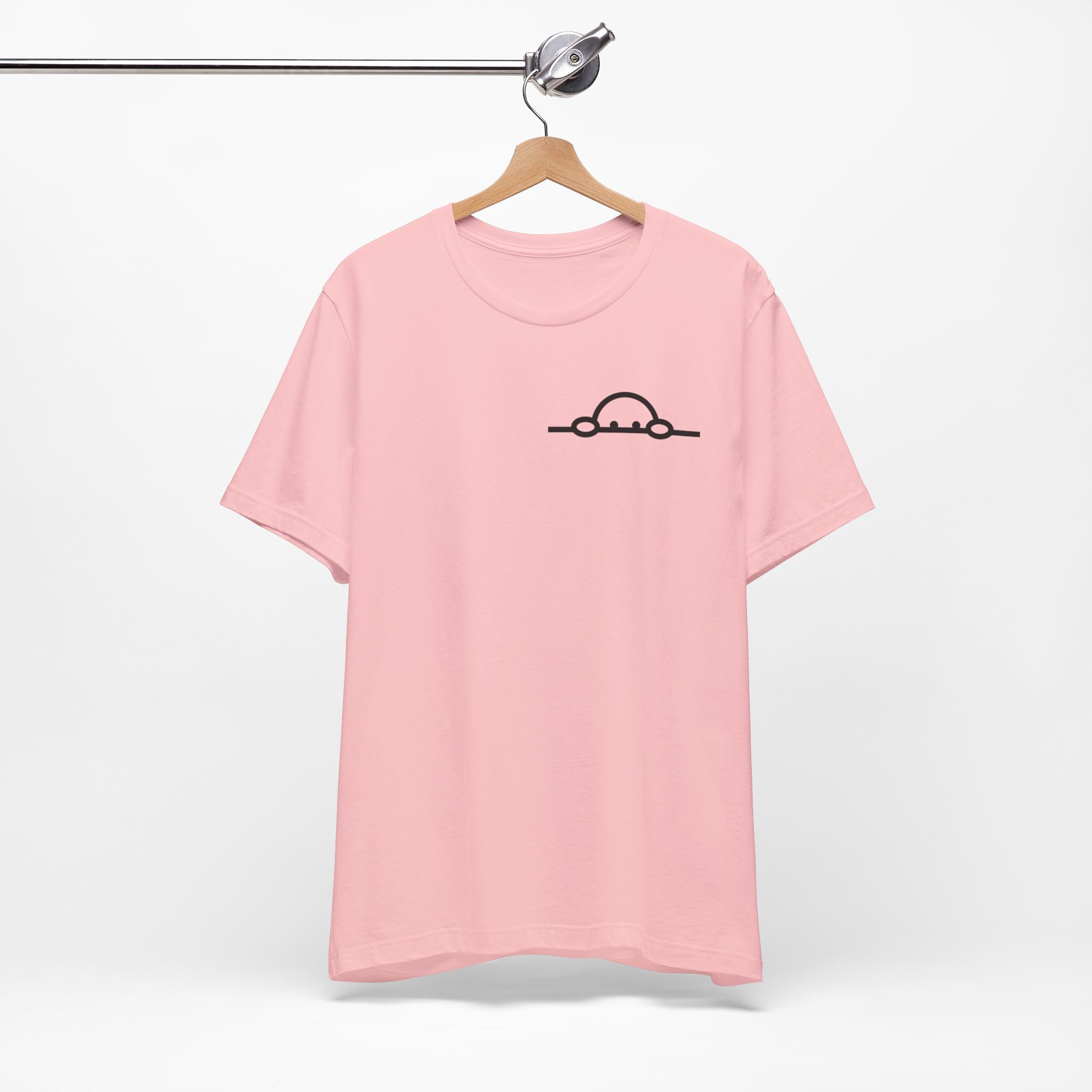 Cartoon Face Peekaboo Graphic Tshirt, Cute Unisex Jersey Tee - Etsy