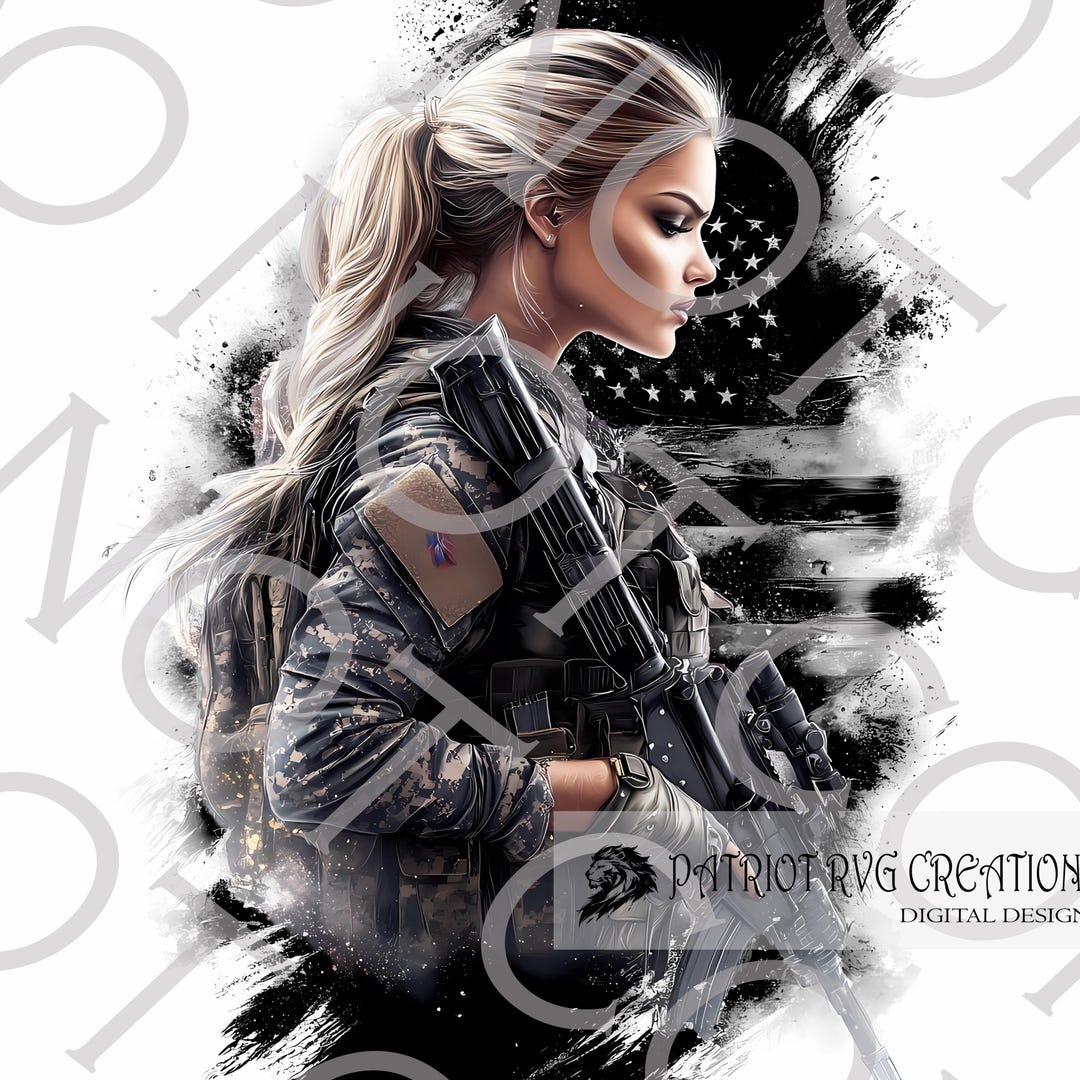 Tactical Female Character in Action - Stylized Digital Illustration ...