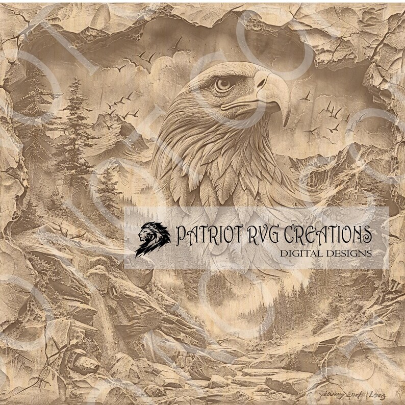 Xtool S1 Ready File, 3D Design, Digital File, Eagle Head, Relief Style ...