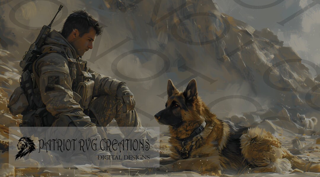 Xtool S1 Ready File, Bas Relief Design, Military Dog K9, American ...