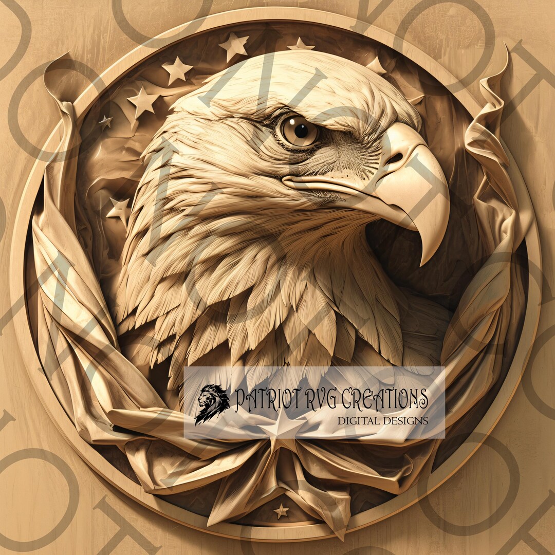 Xtool S1 Ready File, 3D Design, Digital File, Eagle Head, Relief Style ...