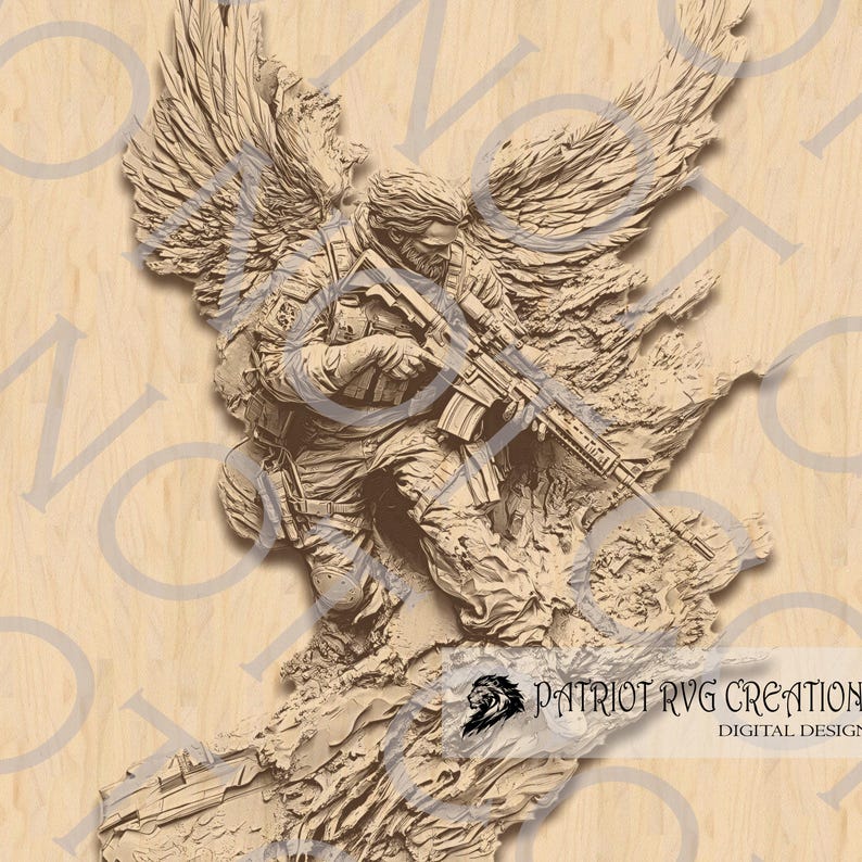 Warrior Angel Soldier - A Dynamic Digital Sculpture by PATRIOT RVG ...