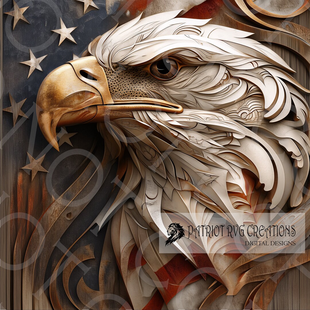 Xtool S1 Ready File, 3D Design, Digital File, Eagle Head, Relief Style ...