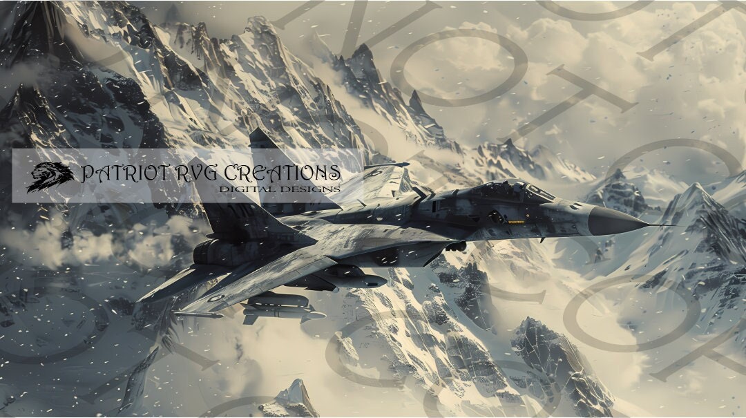 Xtool S1 Ready F20 Fighter Jet Vector Art, Mountain Scene (digital File ...