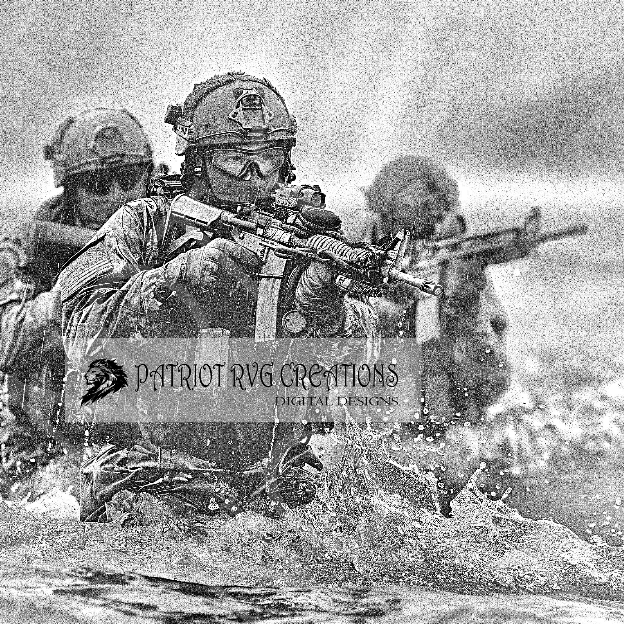 Xtool S1 Ready File, 3D Design, Navy Seals, Active Underwater Warfare ...