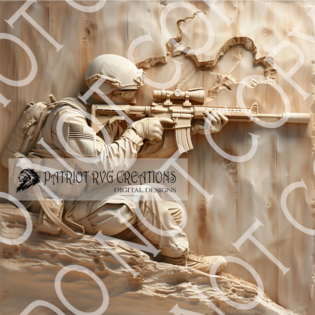 US Marine 3D Design, Xtool S1 Ready File (digital Download) - Etsy