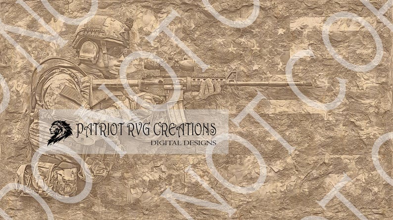 US Marine Laser Engrave File, American Flag 3D Design (xtool S1 Ready ...