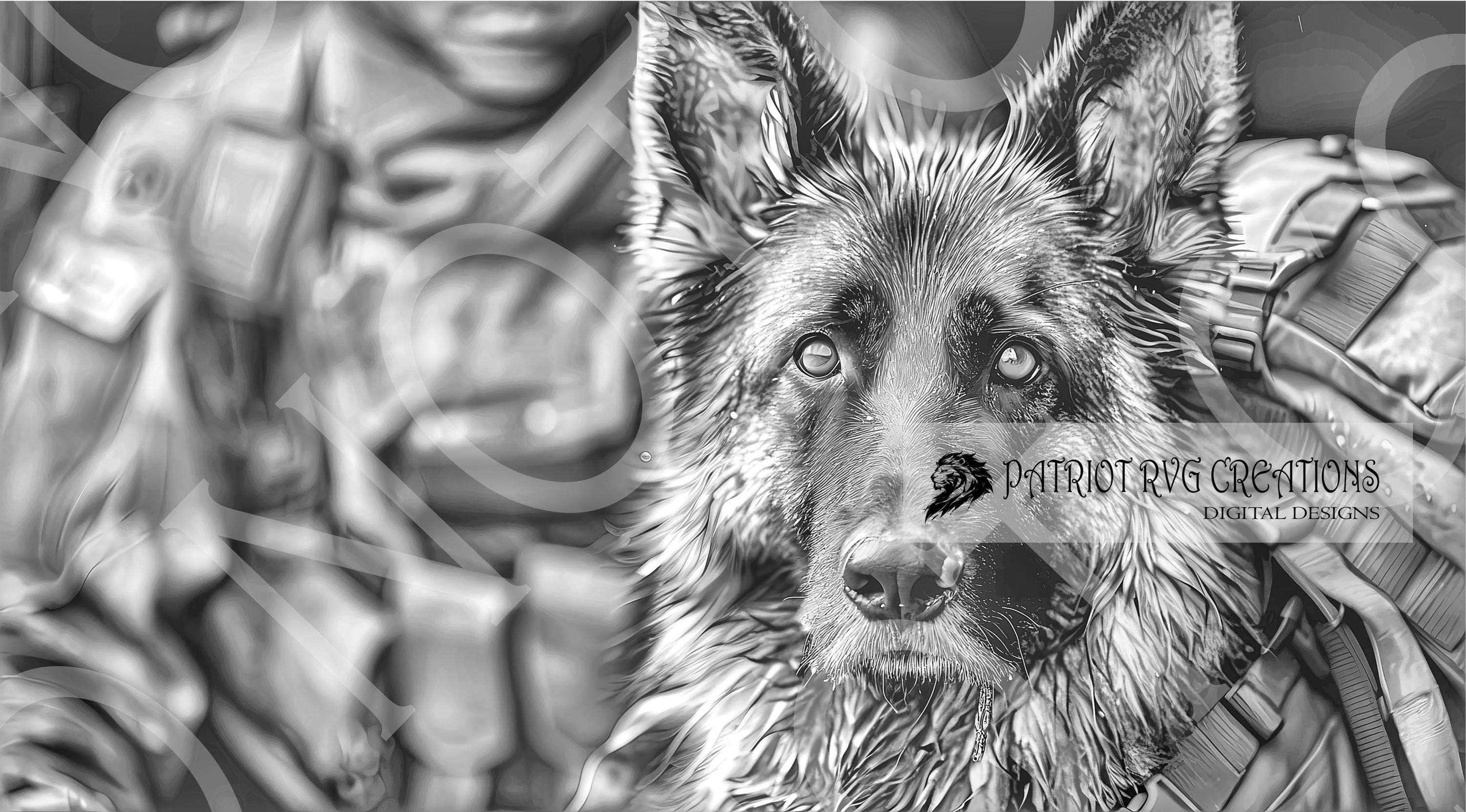 Xtool S1 Ready File, Military Dog K9, Battle Scene, High Definition ...